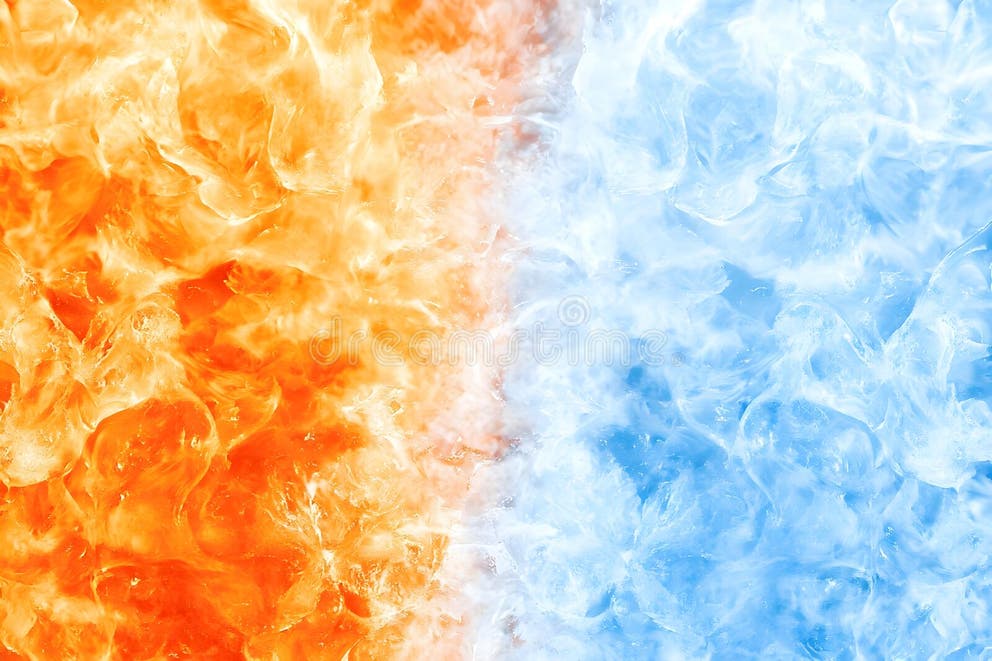 Fire and Ice Abstract Background Stock Illustration - Illustration of ...