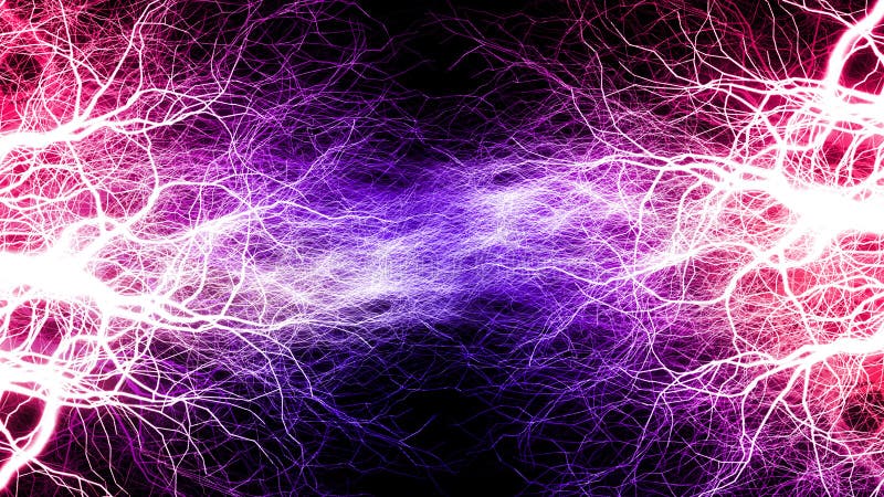 Fire and Ice Abstract Fractal Lightning Stock Illustration ...