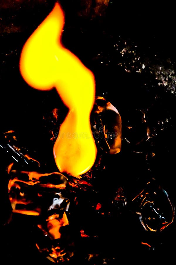 Fire and Ice Burning Ice Cube on a Shiny Surface Red Tone Stock Photo ...