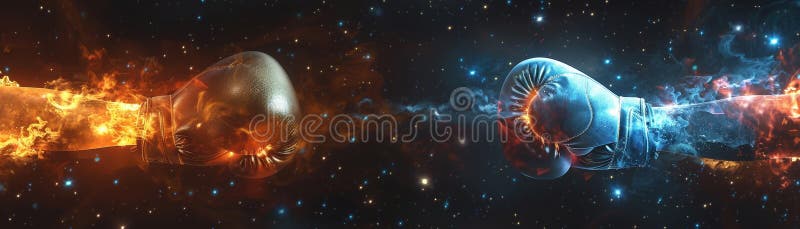 Fire and Ice Collide in this Epic Battle of the Elements Stock ...