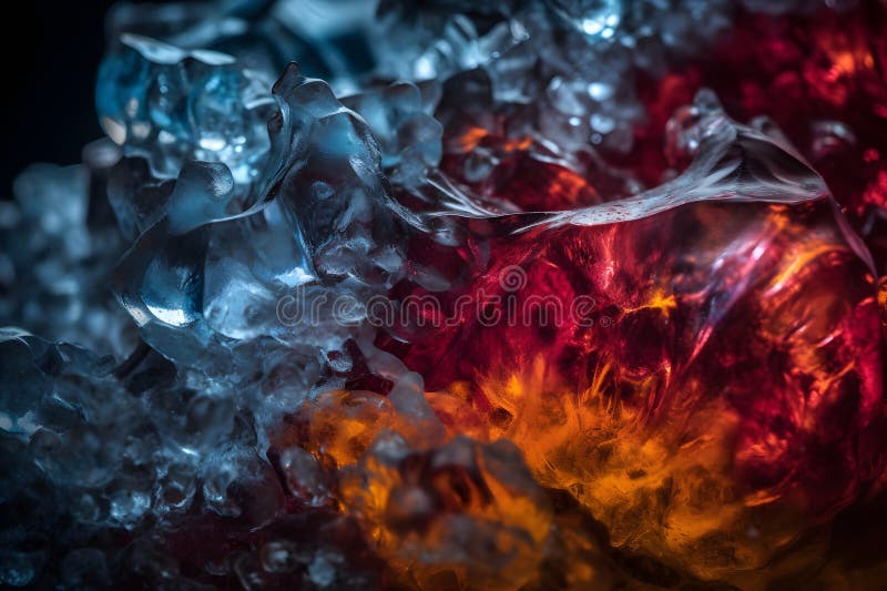 Fire And Ice Conceptual Illustration Generative Ai Stock Illustration Illustration Of