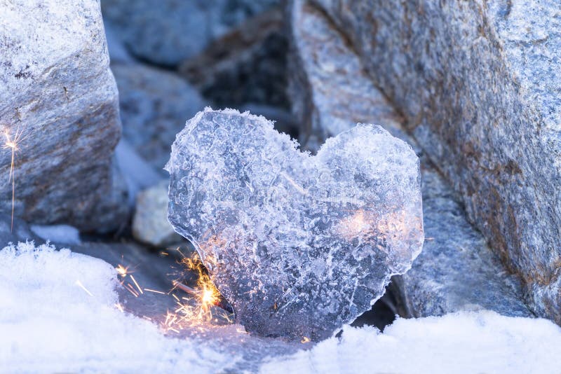 Fire and Ice. the Heart is on Fire, Melting Ice. an Icy Heart, Burning ...