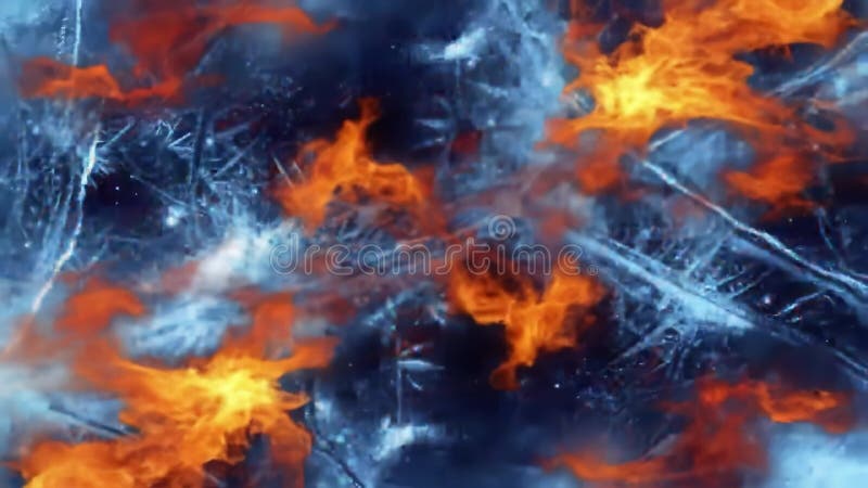Dynamic Contrast of Fire and Ice Swirling Together in a Captivating ...