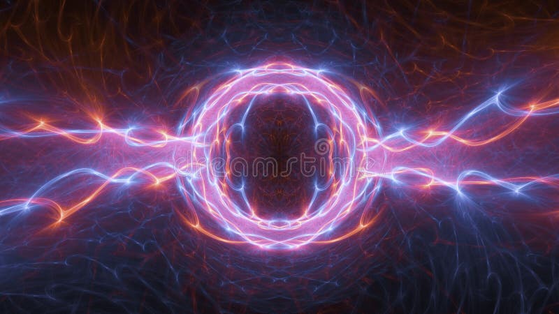 Fire and Ice Lightning, Abstract Electric Stock Illustration ...