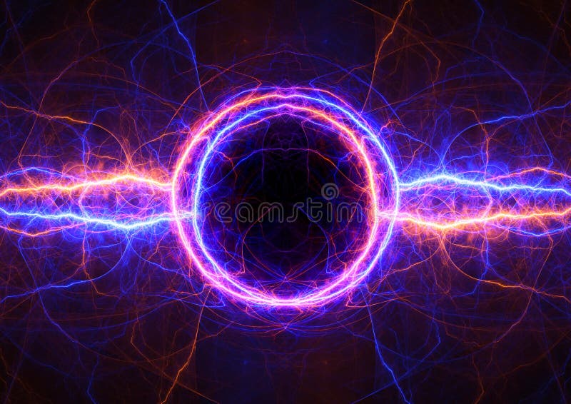 Fire and ice lightning stock illustration. Illustration of atmosphere ...