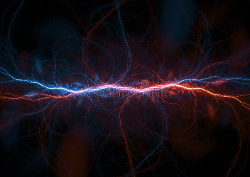 Fire and Ice Lightning Background, Stock Illustration - Illustration of ...