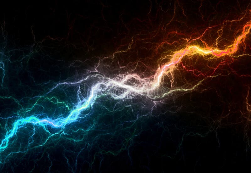 Fire and Ice Plasma, Cool Electrical Stock Illustration - Illustration ...