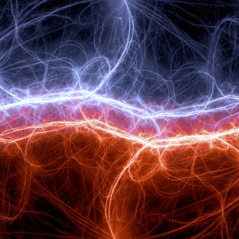 Fire and Ice Plasma and Energy Stock Illustration - Illustration of ...