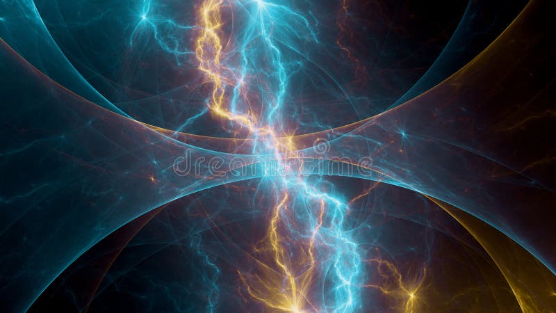 Fire and Ice Plasma Lightning, Abstract Energy and Electricity ...