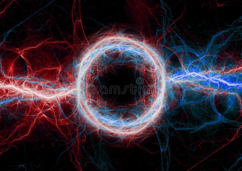 Fire and Ice Plasma Lightning, Abstract Energy and Electricity ...