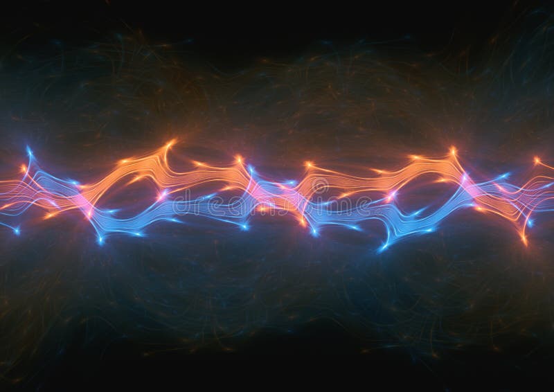 Fire and ice sound waves stock illustration. Illustration of electric ...