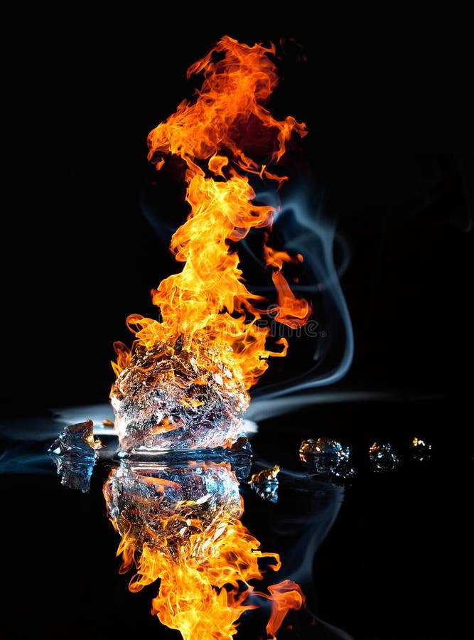 Fire and ice stock image. Image of fume, freshness, shiny - 65866887