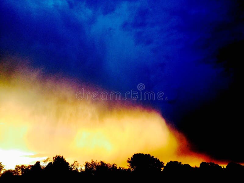 Fire and ice stock image. Image of sunset, lighting, fire - 92129131