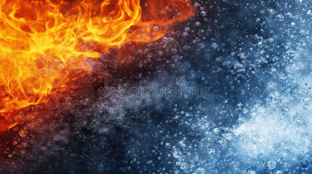 Fire and Ice a Visual Collision of Opposites Depicting Duality ...