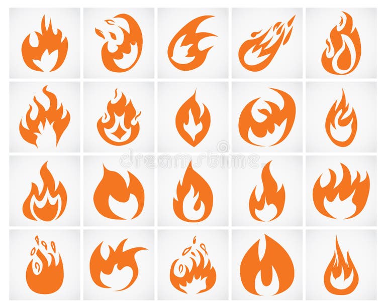 Fire icon stock vector. Illustration of devil, fireball - 28392627