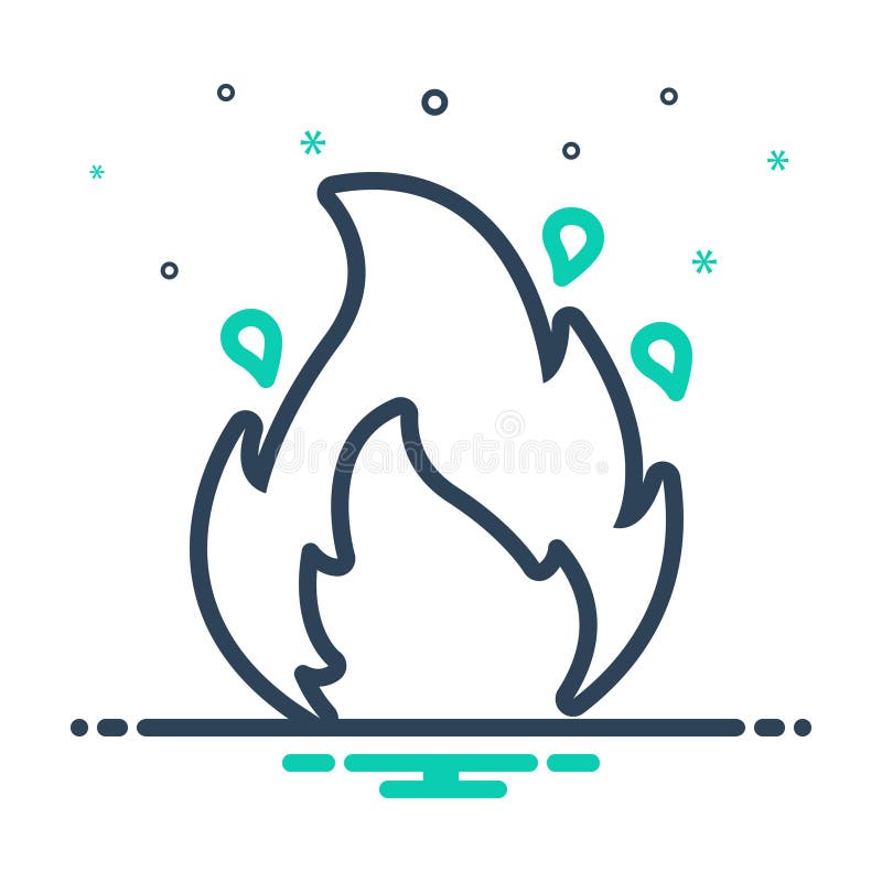 Mix Icon for Fire, Conflagration and Heat Stock Vector - Illustration ...