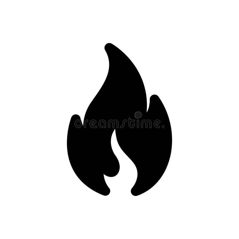 Black Solid Icon for Fire, Conflagration and Disaster Stock ...