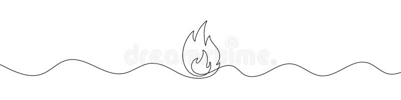 One Line Art Flame Stock Illustrations – 765 One Line Art Flame Stock ...