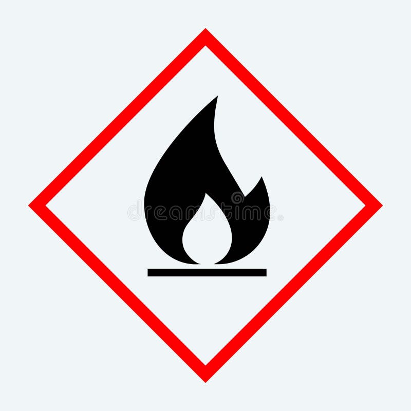Pictogram of Flammable Standard Symbol, Globally Harmonized System ...