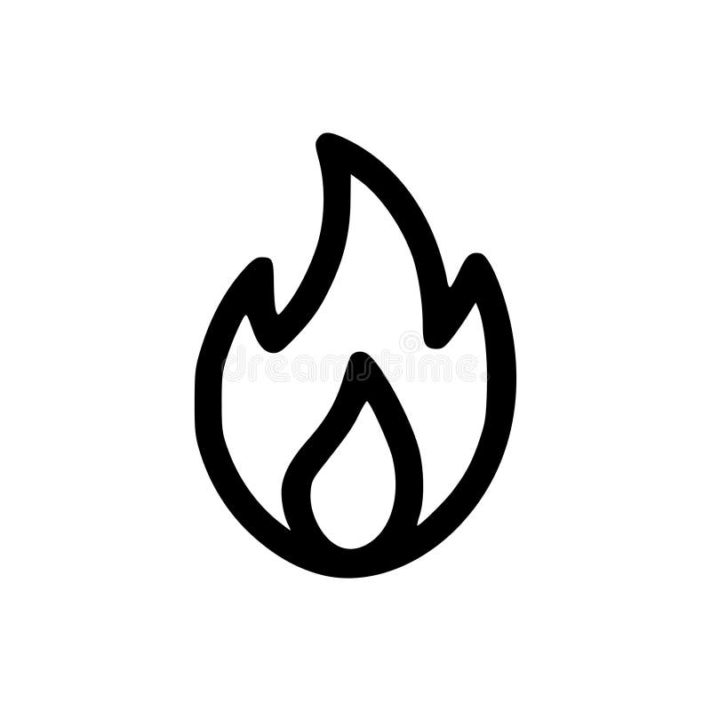 Fire Icon - Energy & Passion Symbol Stock Illustration - Illustration ...