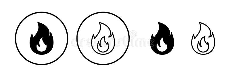 Fire Icon . Fire Flame Icon Stock Vector - Illustration of flame, fireball: 276544531
