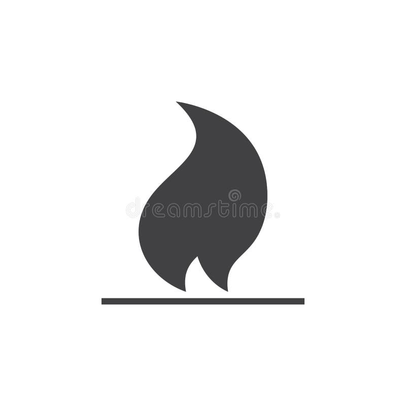 Fire Icon , Flame Solid Logo Illustration, Pictogram Isola Stock ...