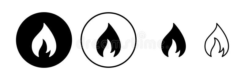 Fire Icon . Fire Flame Icon Stock Vector - Illustration of campfire ...