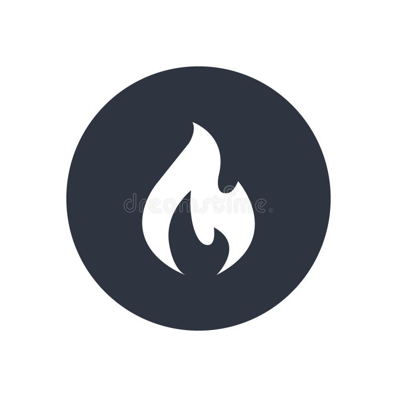 Fire Red Icon In Flat Simple Style. Vector Symbol Stock Illustration ...