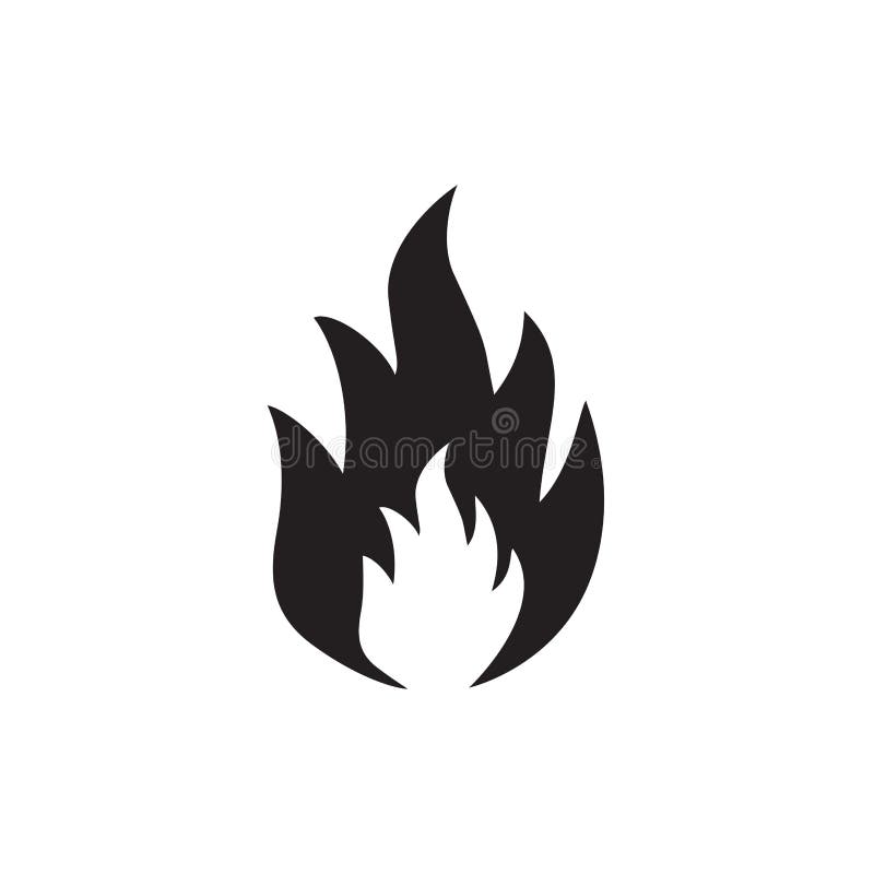 Fire Icon in Flat Style Vector for App, UI, Websites. Black Icon Vector ...