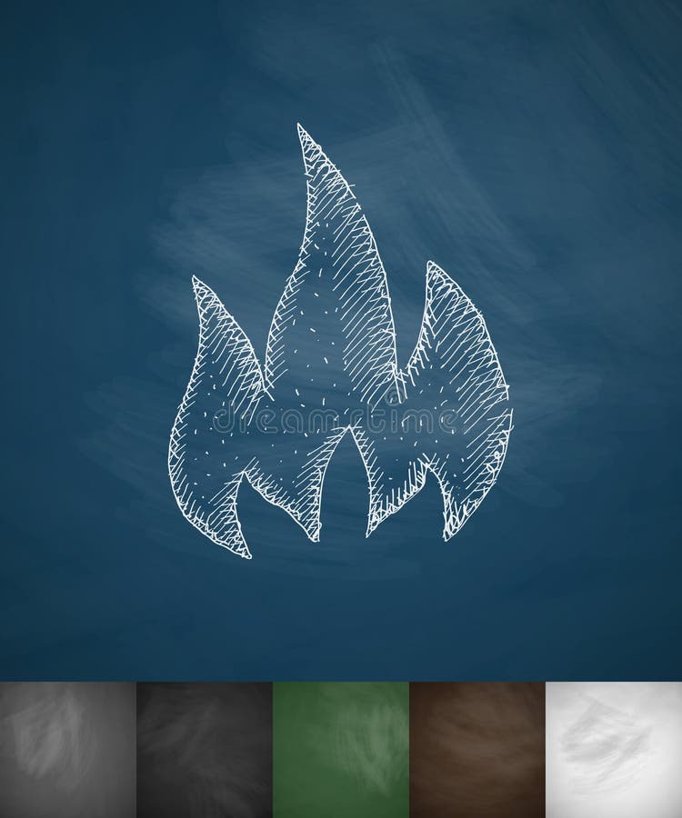Fire Icon. Hand Drawn Vector Illustration Stock Vector - Illustration ...