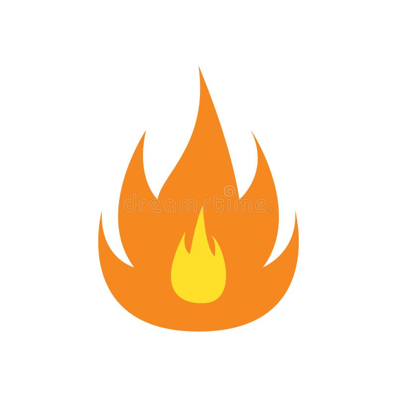 Set of Flat Flame Fire Icons for Animation Stock Illustration ...