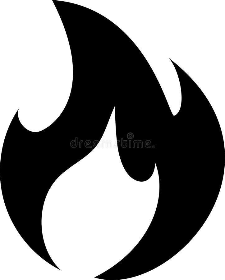 Fire Icon in Line Style, Flames, Flame of Shapes, Bonfire Flat Vector ...