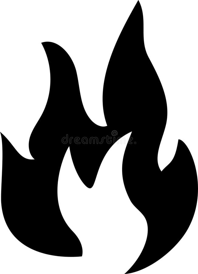 Fire Icon in Line Style, Flames, Flame of Shapes, Bonfire Flat Vector ...