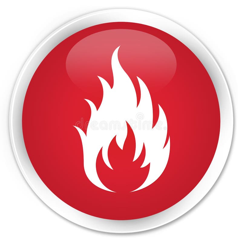 Red fire button stock illustration. Illustration of refraction - 16829638