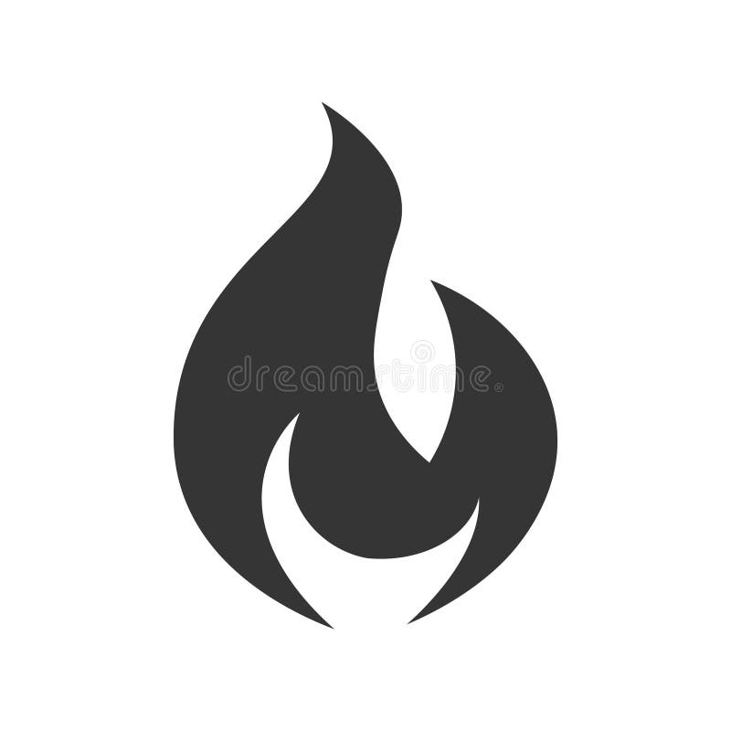 Fire Icon, Simple Emoji in Flat Style Stock Vector - Illustration of ...