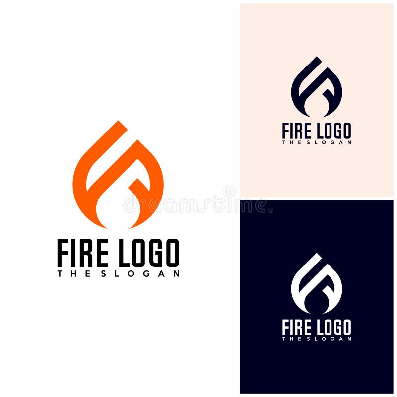Fire Icon Simple Logo Design Vector Stock Illustration - Illustration ...