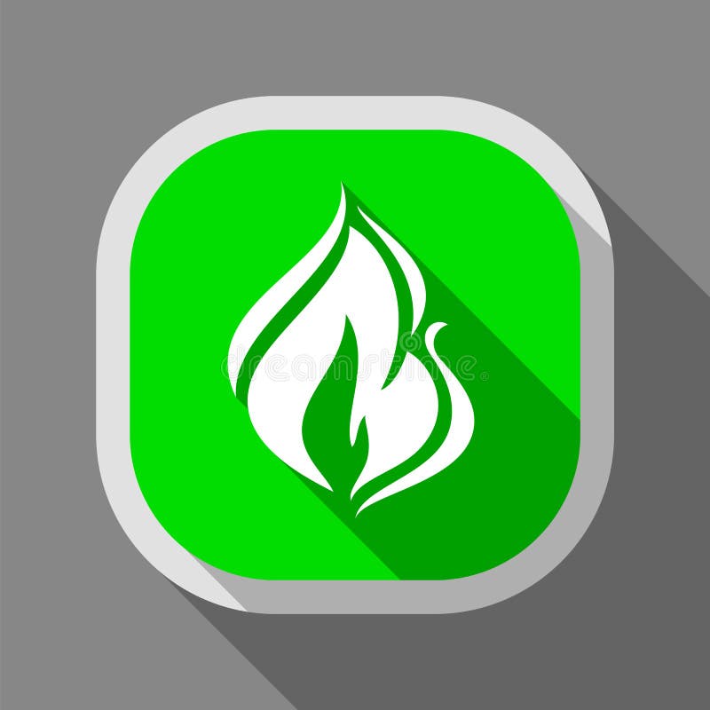 Fire icon, square button stock vector. Illustration of explosion ...