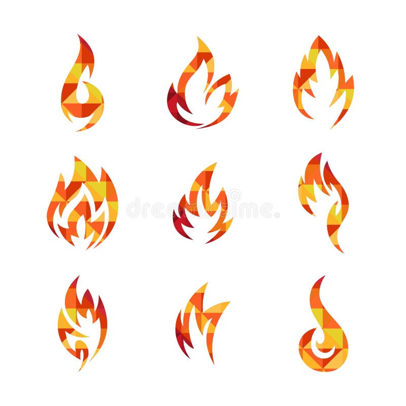 Fire Icon Template stock vector. Illustration of bonfire - 57849728