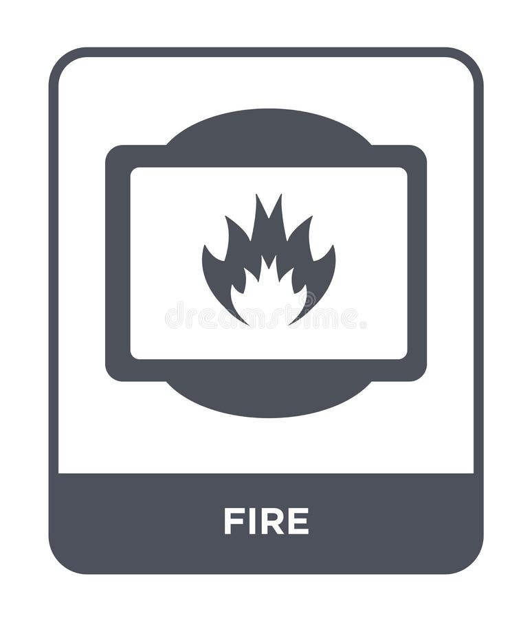 Fire Icon in Trendy Design Style. Fire Icon Isolated on White ...
