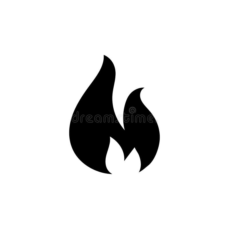 Fire Icon in Trendy Flat Style Isolated on Grey Background, for Your ...