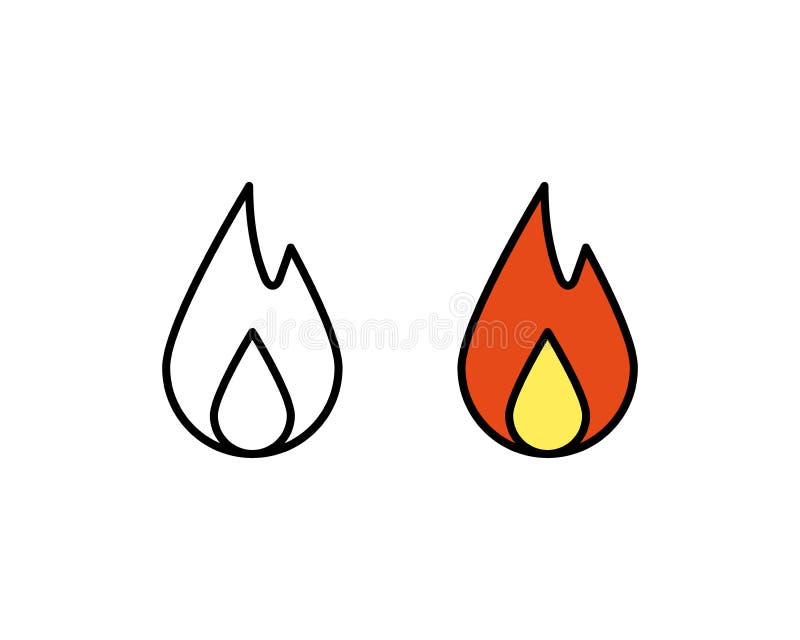 Fire Icon in Trendy Flat Style Isolated on White Background, for Your ...