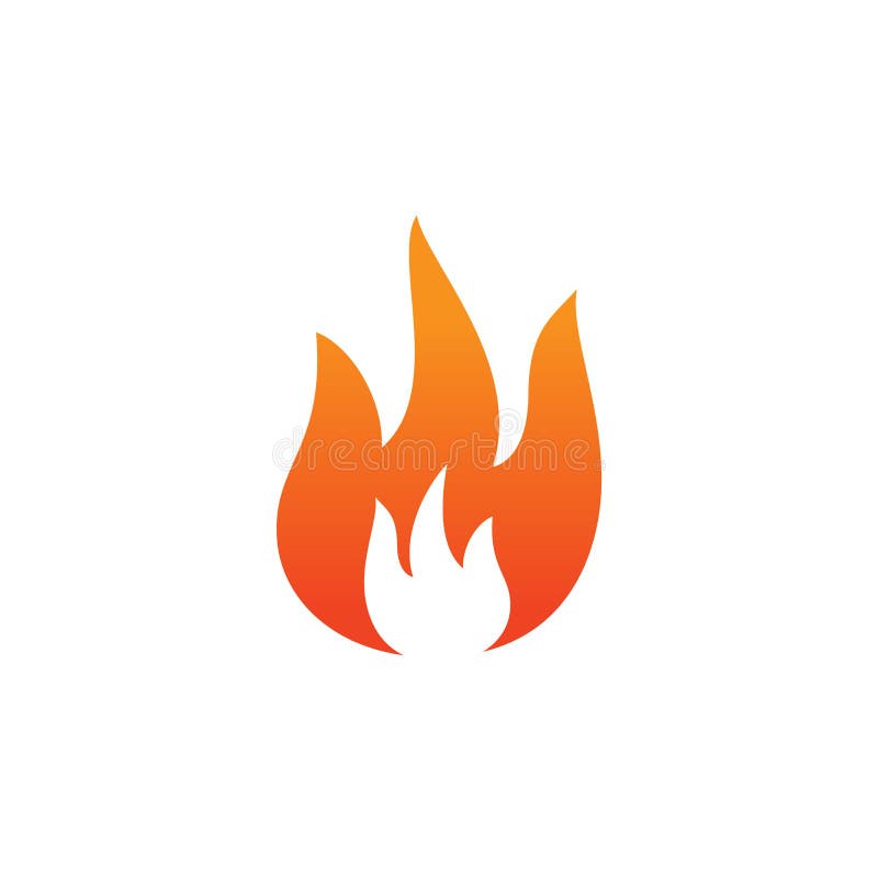 Fire Icon Ui Simple Style Flat Illustration Stock Vector - Illustration ...