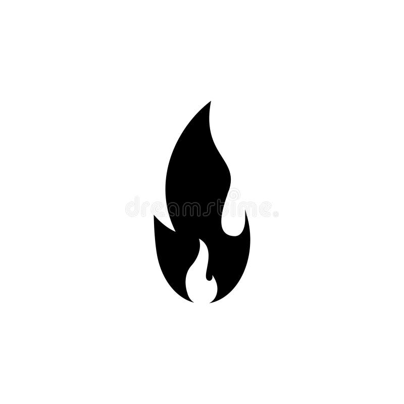 Fire Icon . Fire Vector Icon Stock Vector - Illustration of combustion ...