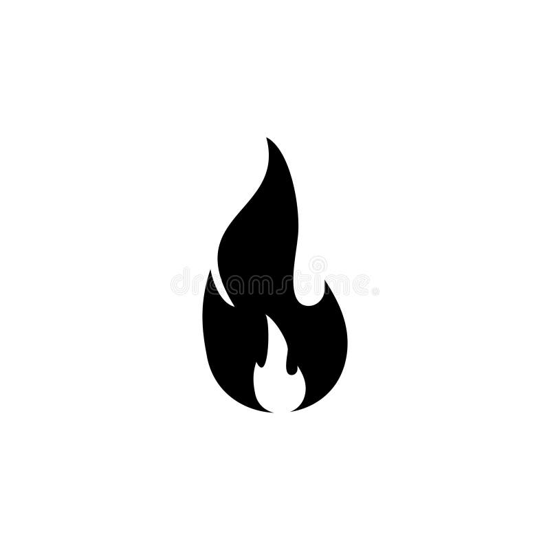 Fire Icon . Fire Vector Icon Stock Illustration - Illustration of burn ...