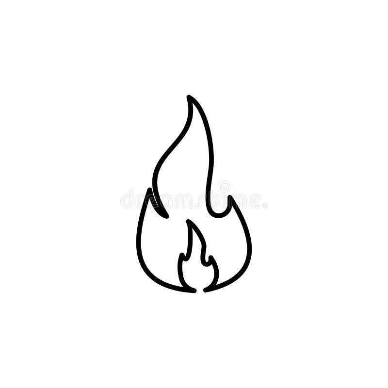 Fire Icon . Fire Vector Icon Stock Vector - Illustration of icon, burn ...