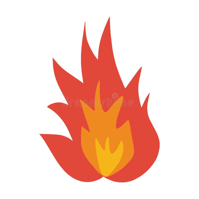 Fire Icon Vector Abstract Shape Burning Hot Flame Stock Vector ...
