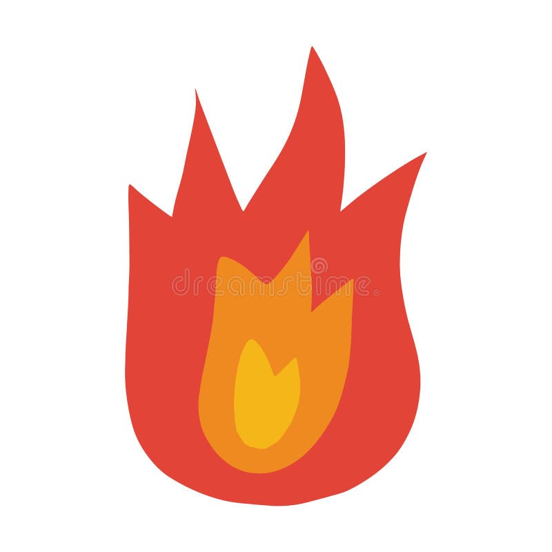 Fire Icon Vector Abstract Shape Burning Hot Flame Stock Vector ...