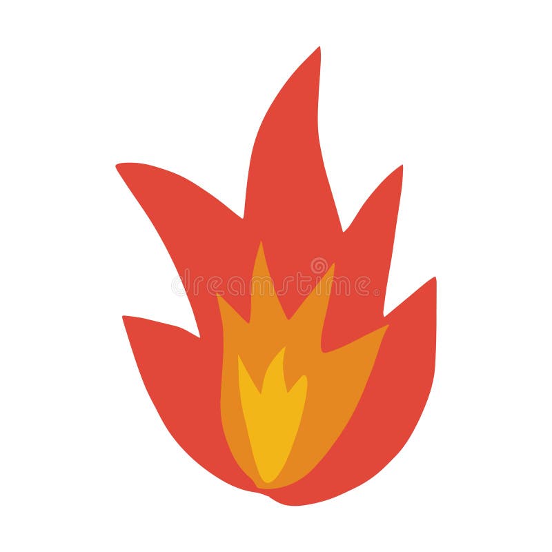 Fire Icon Vector Abstract Shape Burning Hot Flame Stock Vector ...