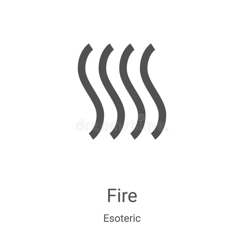 Fire Icon Vector from Camping Collection. Thin Line Fire Outline Icon ...
