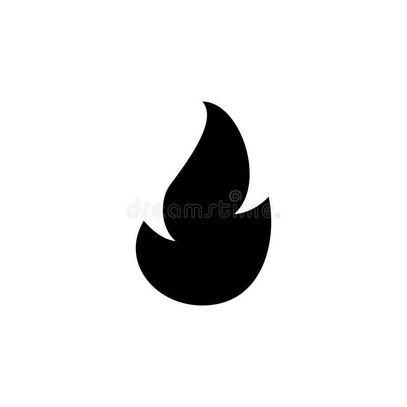 Fire Icon . Fire Vector Icon Stock Vector - Illustration of flames ...
